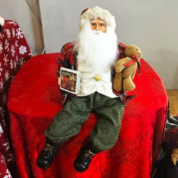Vintage | Holiday | Vintage Sitting Santa Festive Christmas Decor ...